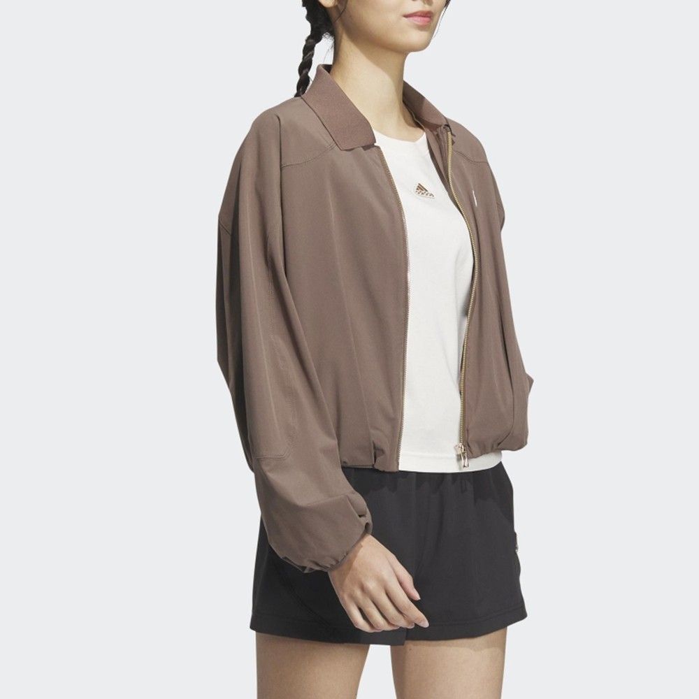 adidas 外套 運動外套 風衣外套 短版 咖啡 HY2830, 她的時尚, 外套、夾克、大衣在旋轉拍賣