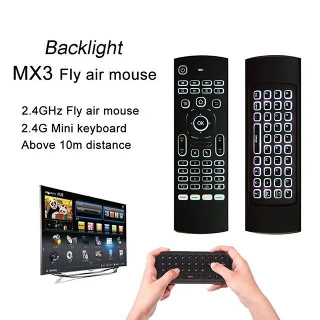 Air mouse backlight, airmouse mx3 for tv box, TV & Home Appliances, TV ...
