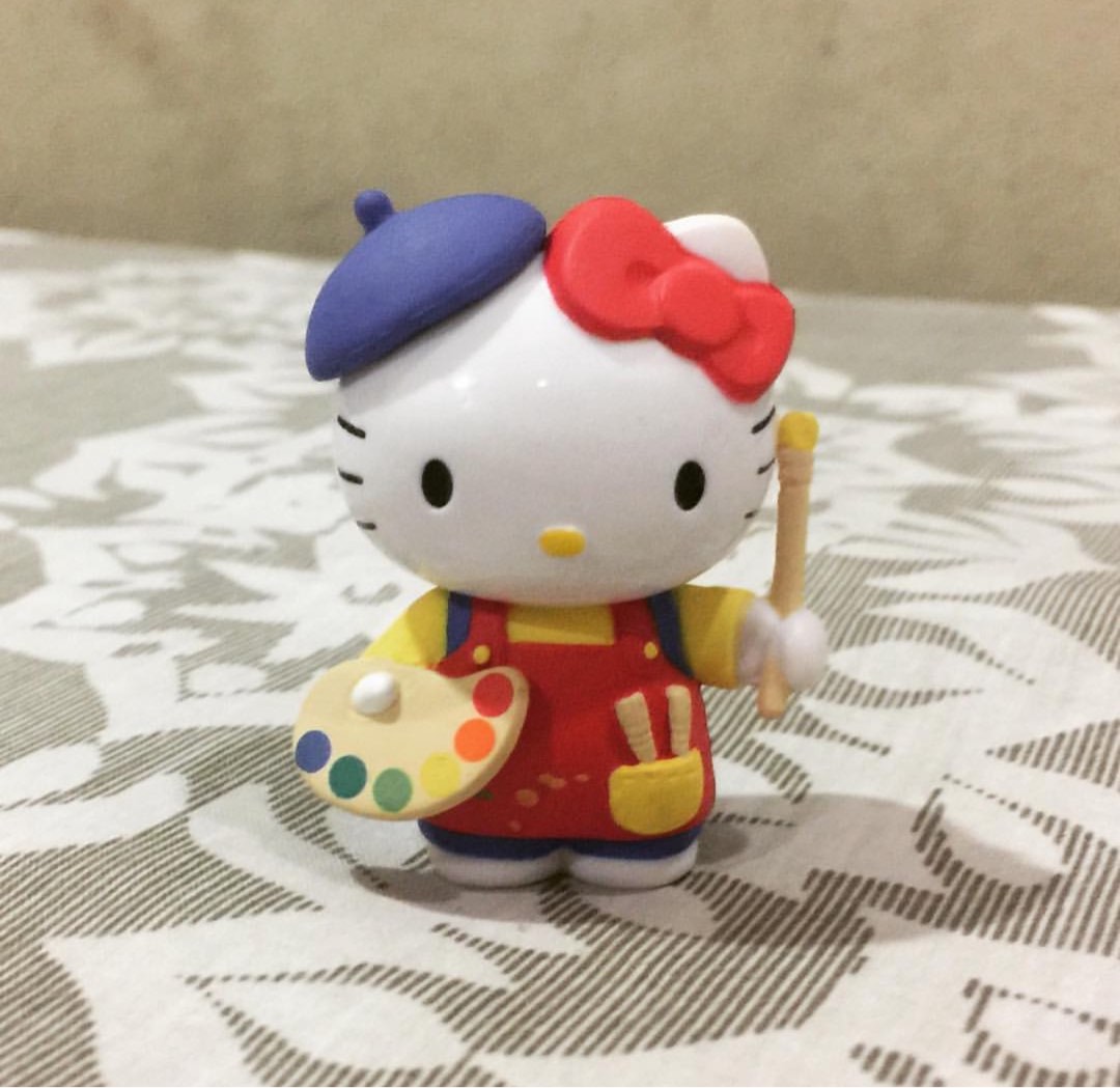 Authentic sanrio hello kitty profession series figure- painter, Hobbies ...