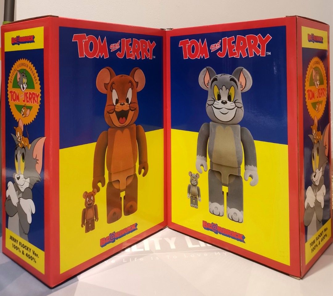 [Pre-Order] Bearbrick TOM & JERRY Flocked / Flocky Version (2021) 2 x ...