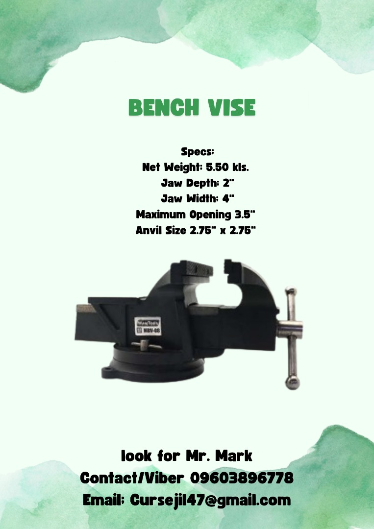 Bench Vise, Commercial & Industrial, Construction & Building Materials ...