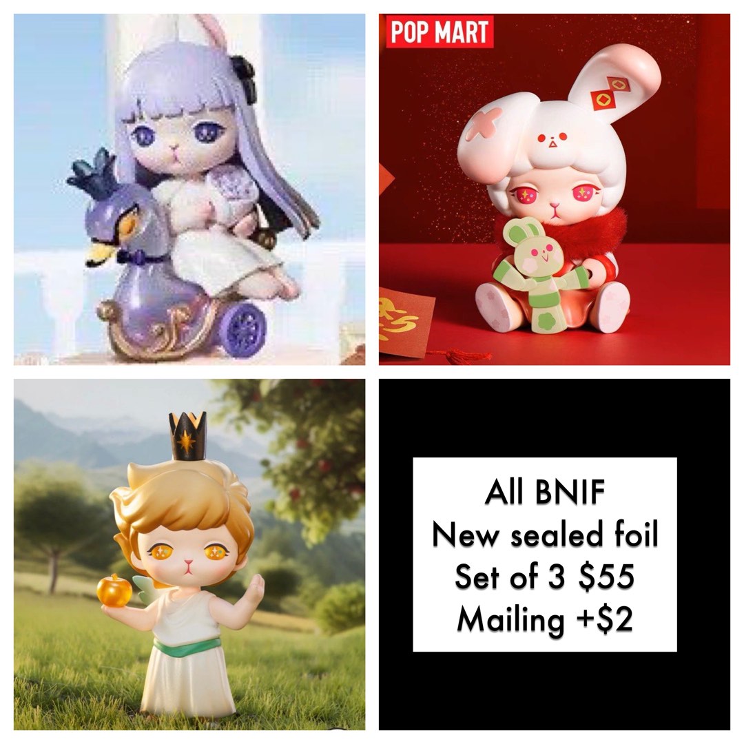 BNIF Popmart Bunny Popland 321 Three Two One New Year Man Tarot ...