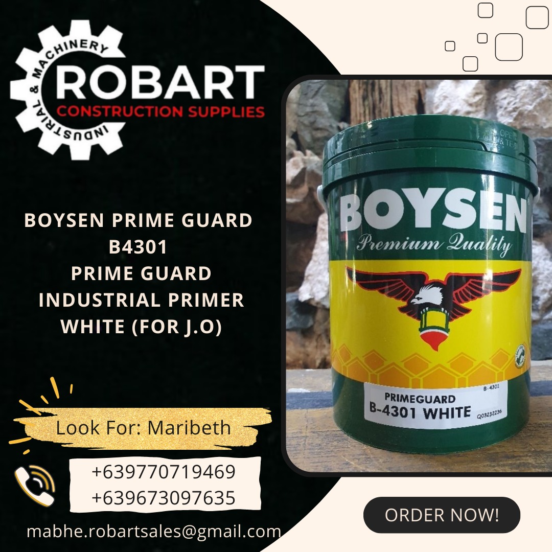 BOYSEN PRIME GUARD B4301 PRIME GUARD INDUSTRIAL PRIMER WHITE (FOR J.O ...