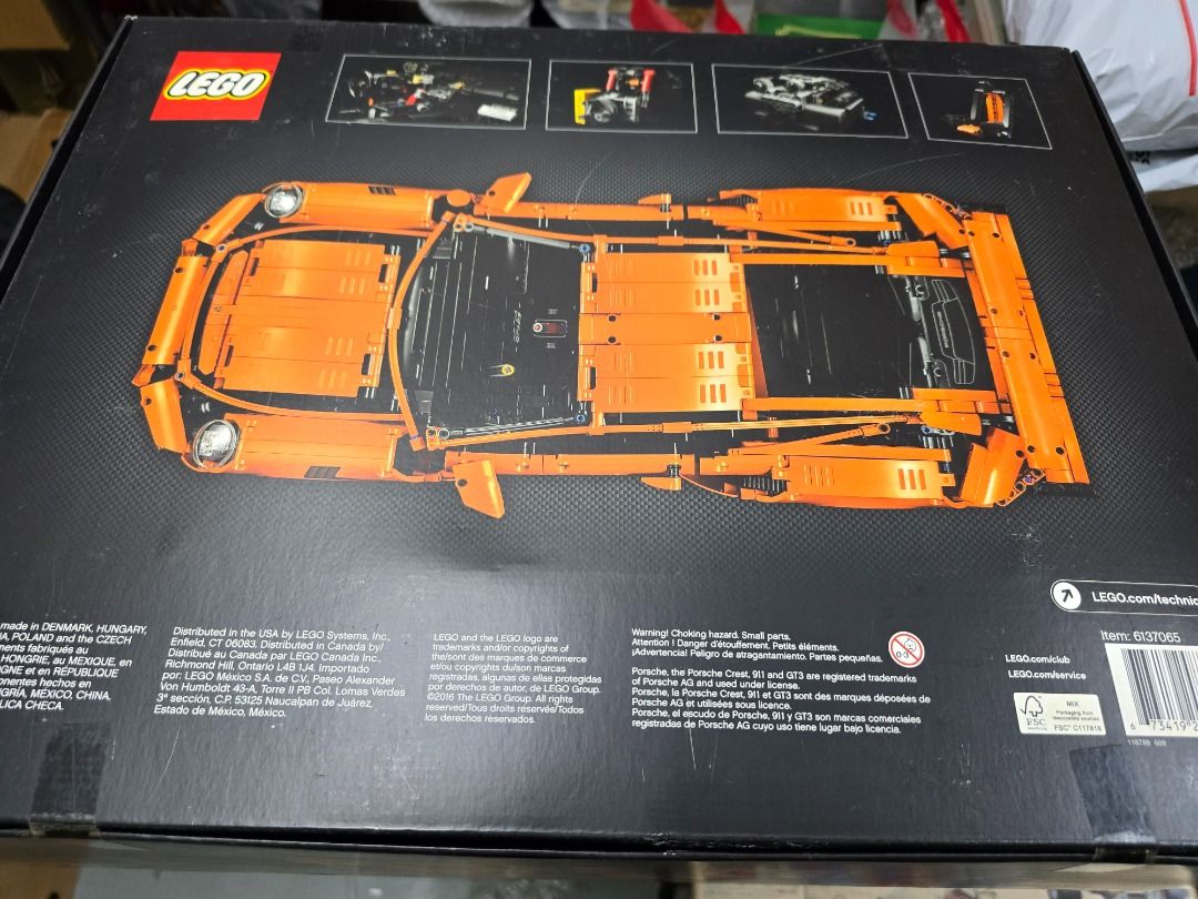 Brand new and factory sealed kit of Lego 42056 of Porsche 911 GT3 RS ...