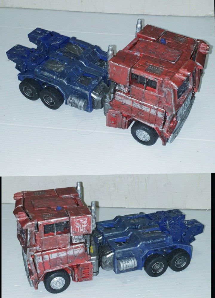 Custom painted Optimus prime battle damage figure, Hobbies & Toys, Toys ...