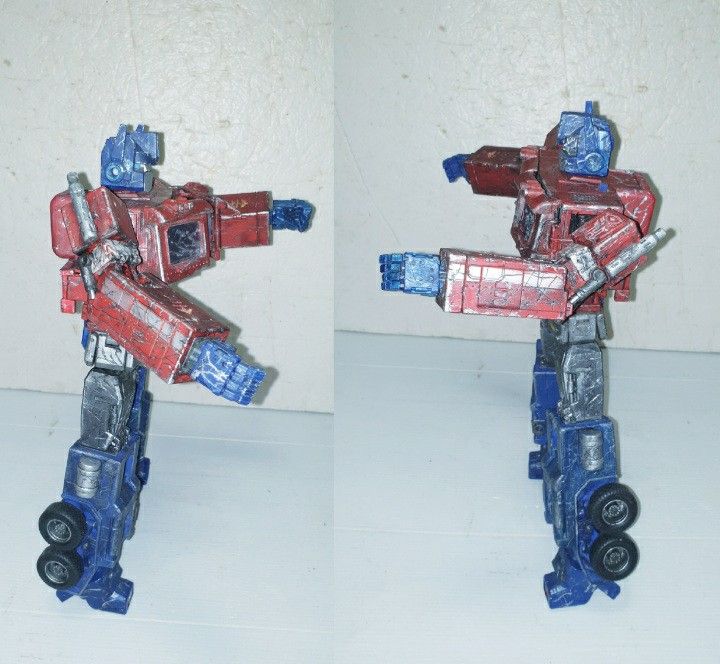 Custom painted Optimus prime battle damage figure, Hobbies & Toys, Toys ...