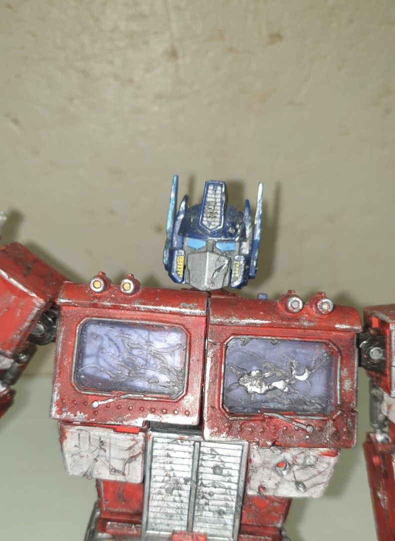 Custom painted Optimus prime battle damage figure, Hobbies & Toys, Toys ...