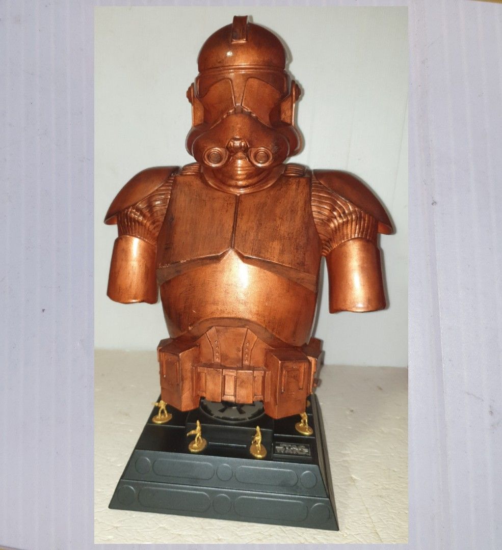 Custom painted star wars clone trooper bust coin bank bank figure ...