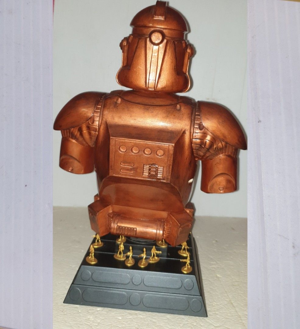 Custom painted star wars clone trooper bust coin bank bank figure ...