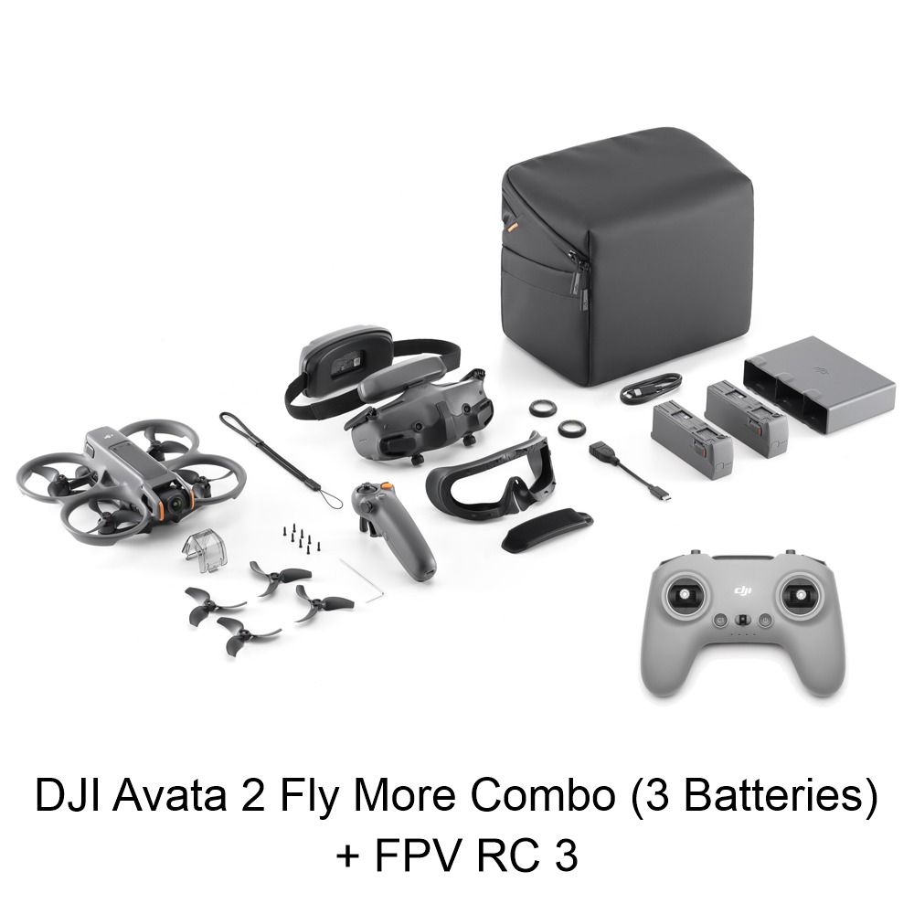 DJI Avata 2 3-Battery Combo + Neo - 4K FPV Drone, Immersive Flight Experience, Intuitive Motion ...