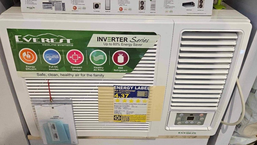 Everest aircon window type, TV & Home Appliances, Other Home Appliances ...