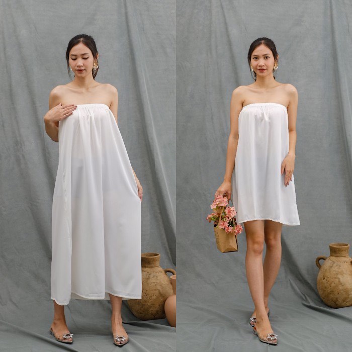 Facial spa gown long dress, Women's Fashion, Dresses & Sets, Evening ...