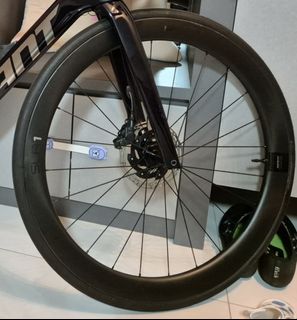 Giant SLR 1 SLR1 carbon wheelset wheel 700c hookless Michelin Power Cup ...