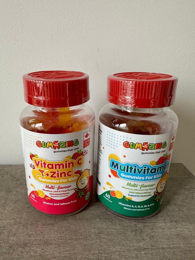 Gumazing Kids Daily Vitamin Bundle: Vit C+Zinc (60s) & Multivitamin ...