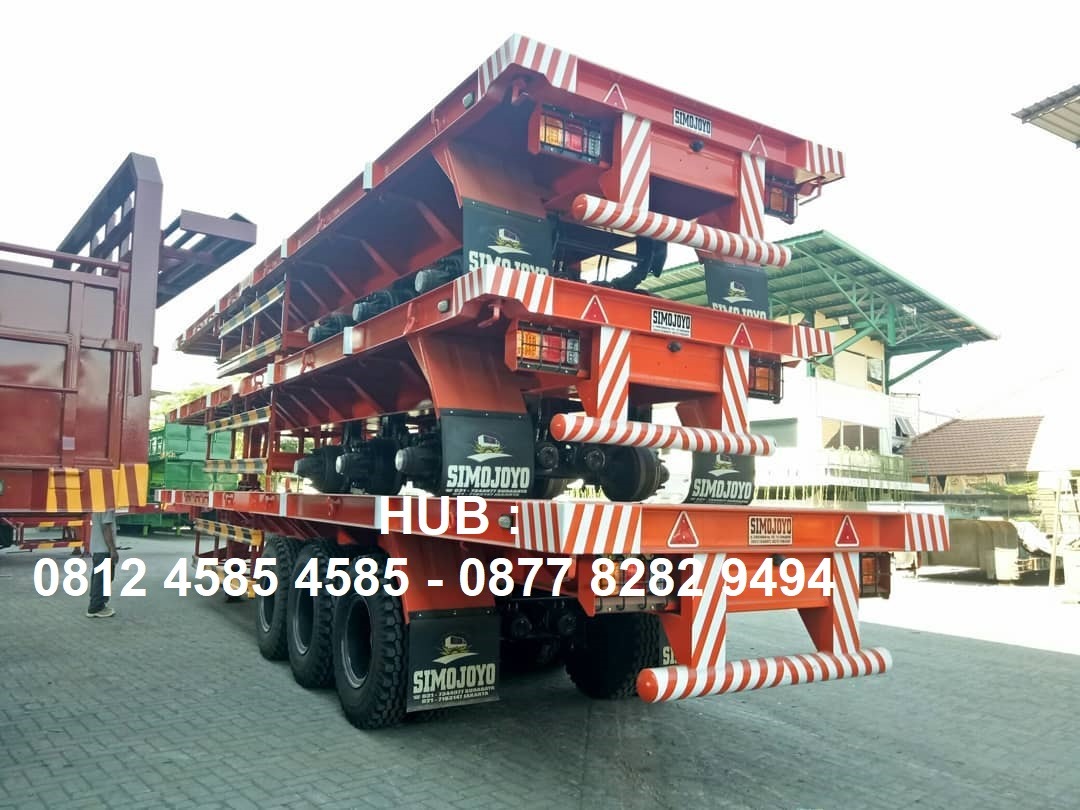 Harga Karoseri Buntut Head Trailer 40 Feet Flatbed 40 feet lantai 3 ...