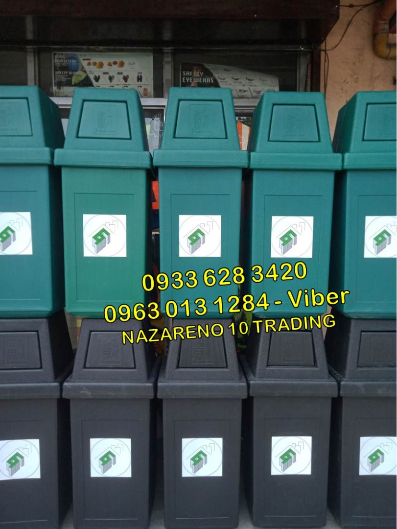 Hooded trash Bin Segregation Bin, Furniture & Home Living, Cleaning ...