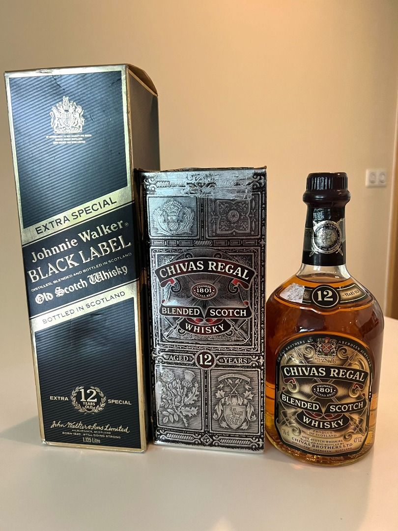 Johnnie Walker Extra Special Black Label Scotch Whisky 12 Years, Chivas ...
