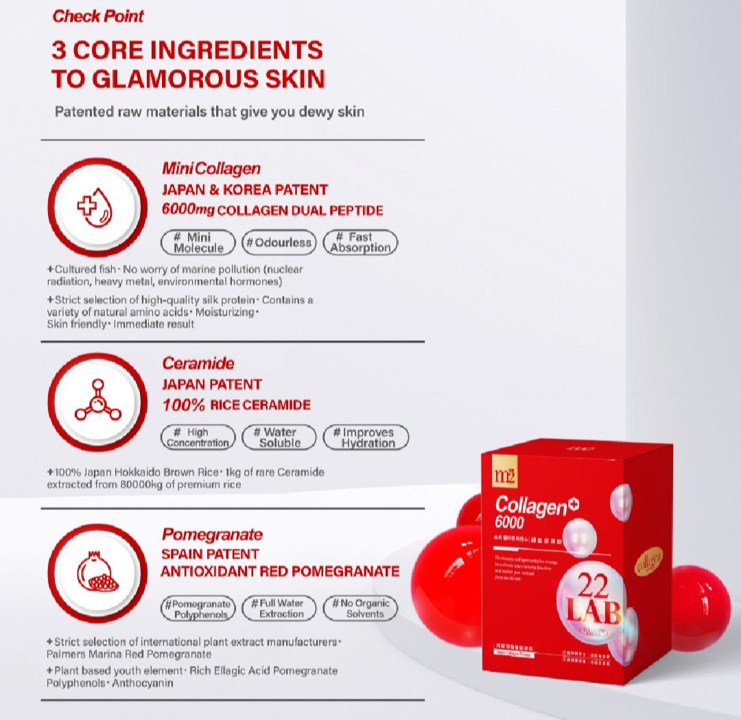 M2 22 Lab Super Collagen Drink （8s）, Health & Nutrition, Health Supplements, Vitamins ...