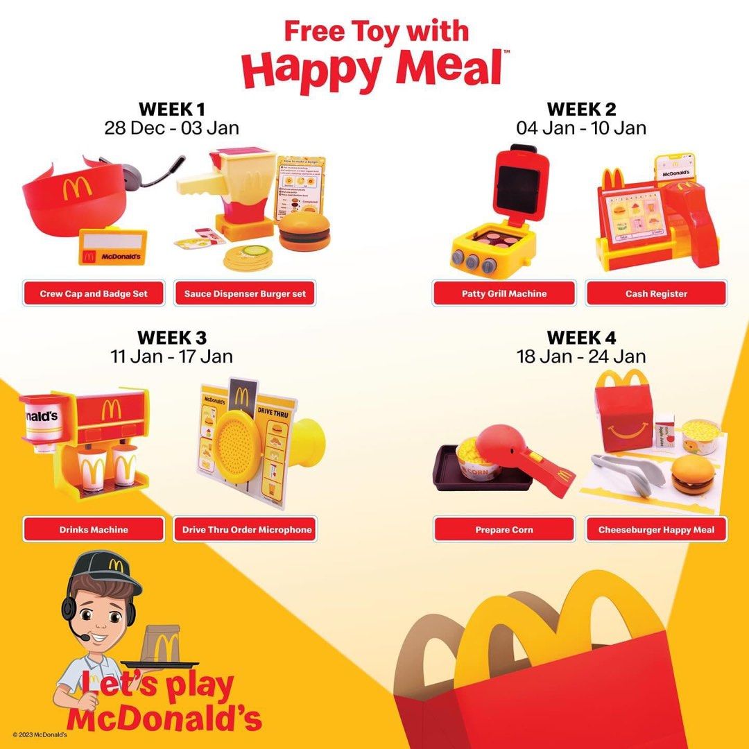 McDonald’s Happy Meal Let’s Play McDonald’s Playset CASH REGISTER ...