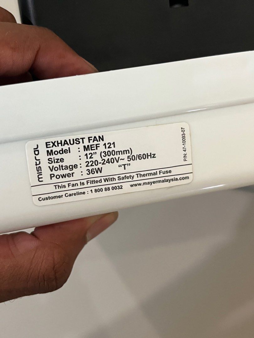 Mistral Exhaust Fan, TV & Home Appliances, Kitchen Appliances, Other ...