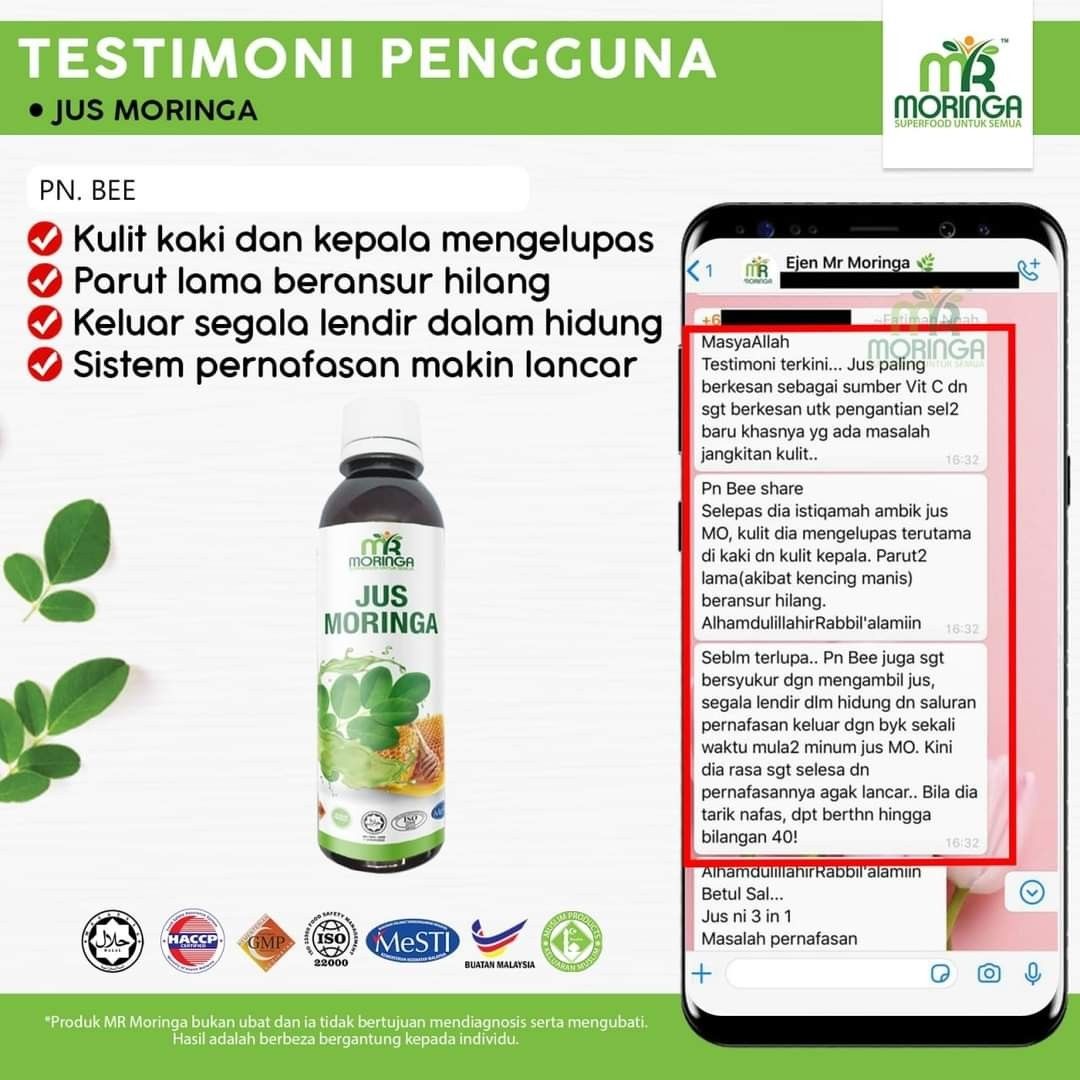 Moringa syrup 250ml [ Jus Moringa], Health & Nutrition, Health ...