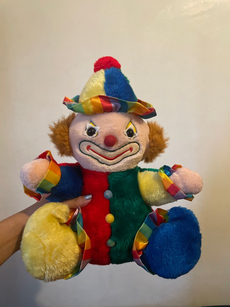 Multicolor clown plushie, Hobbies & Toys, Toys & Games on Carousell