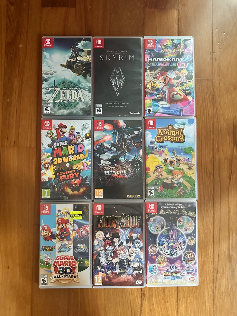 Nintendo Switch game Zelda tears of the kingdom / Skyrim / Mariokart ...