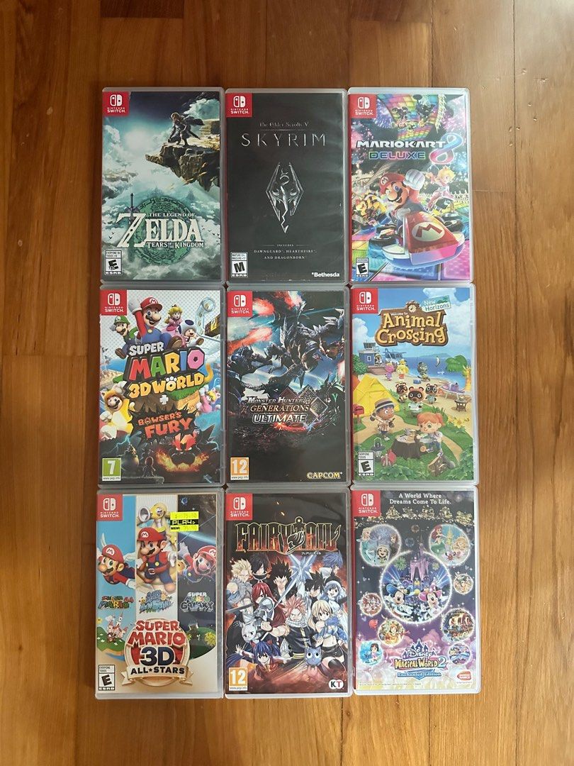 Nintendo Switch game Zelda tears of the kingdom / Skyrim / Mariokart ...