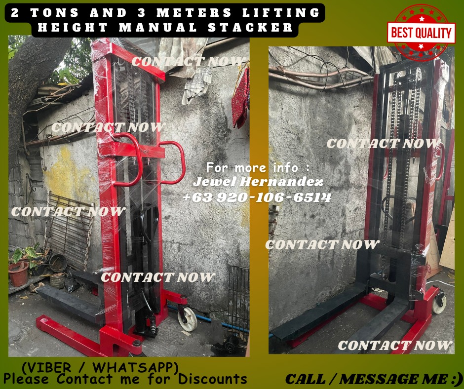 ON-HAND & BRAND NEW MANUAL STACKER 2 TONS AND 3 METERS LIFTING HEIGHT ...