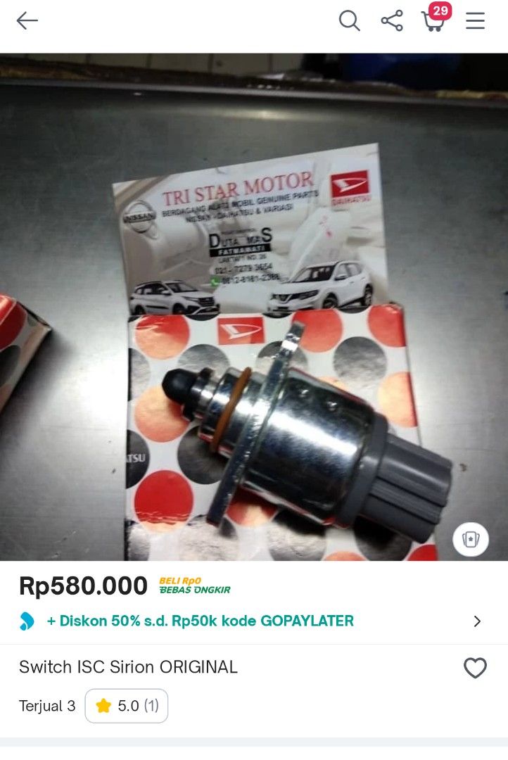Original ISC Daihatsu Sirion 2011-2017, Aksesoris Mobil di Carousell