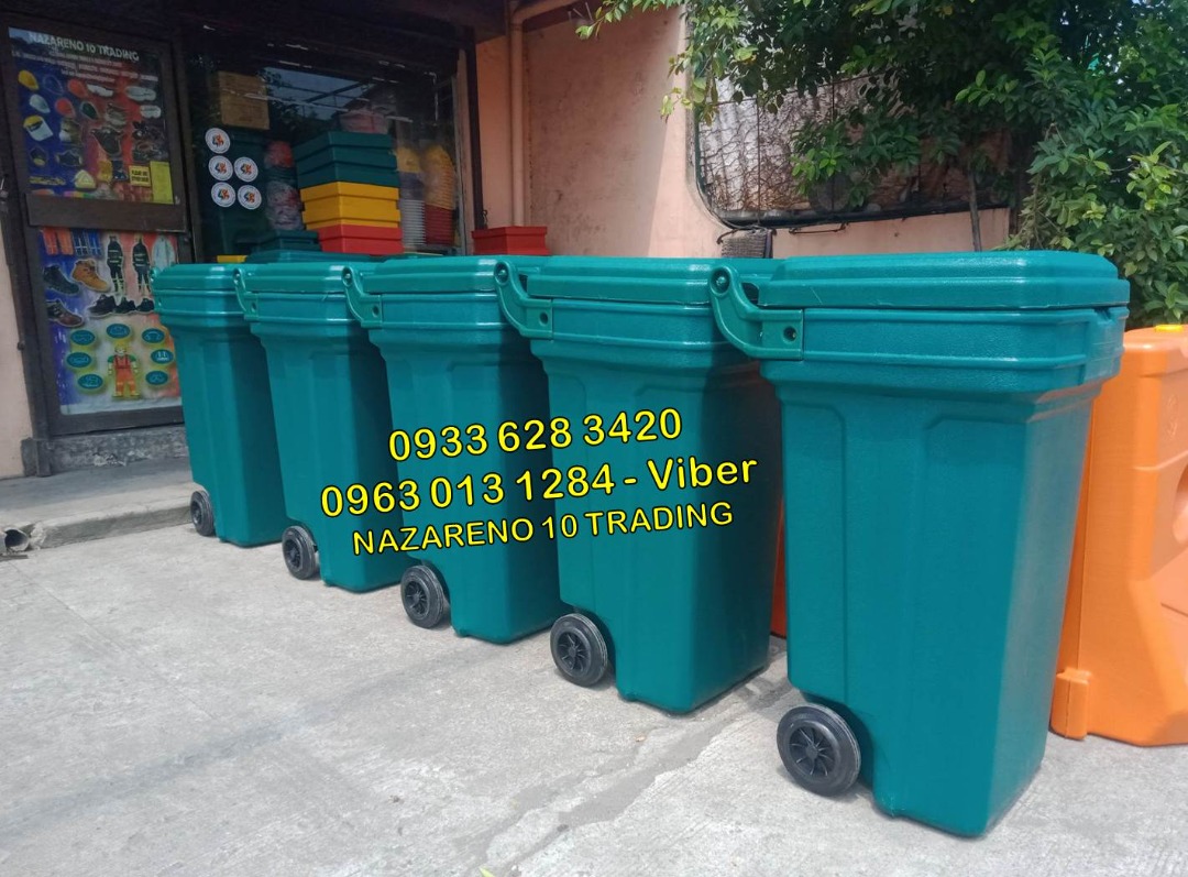 Roller king Trash bin 150 Liters 250 Liters, Furniture & Home Living ...
