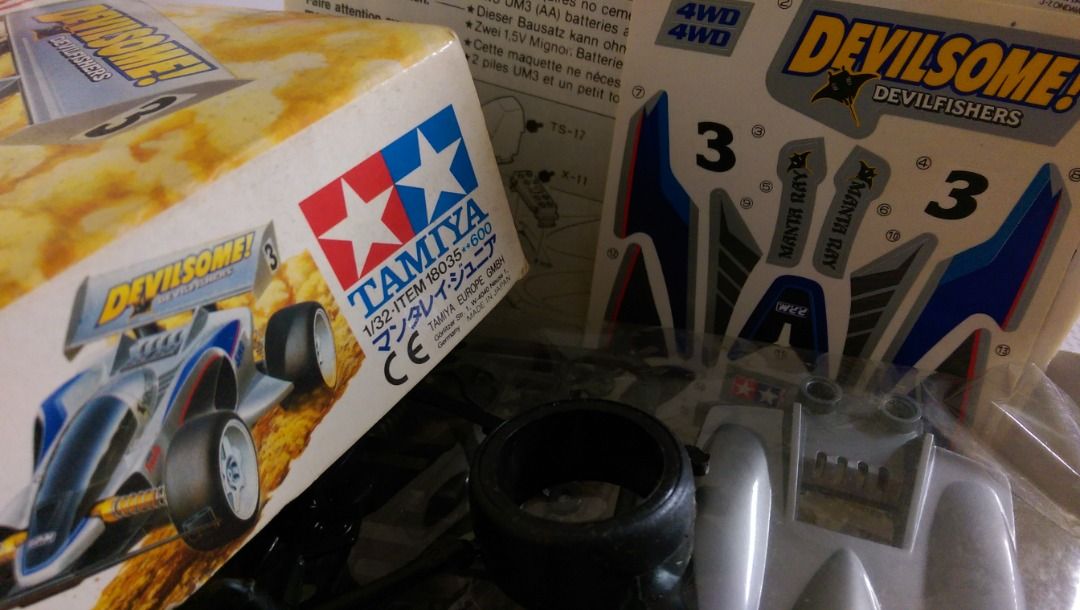 TAMIYA 田宮 四驅車 MANTA RAY JUNIOR 魔鬼魚 18035 絕版 日本製初版, 書籍、休閒與玩具, 玩具、公仔、桌遊在旋轉拍賣