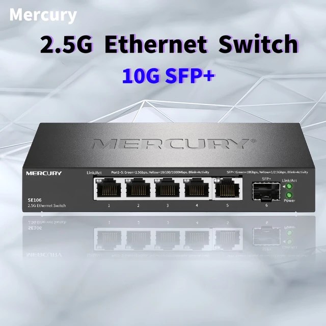 5 Port 2.5G Ethernet Switch with 10Gbps SFP+, 5 x 2.5G Base-T Ports ...