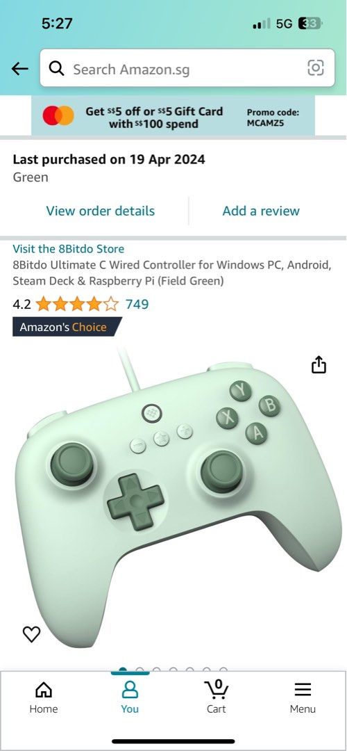 8Bitdo Ultimate C Wired Controller for Windows PC, Android, Steam Deck ...