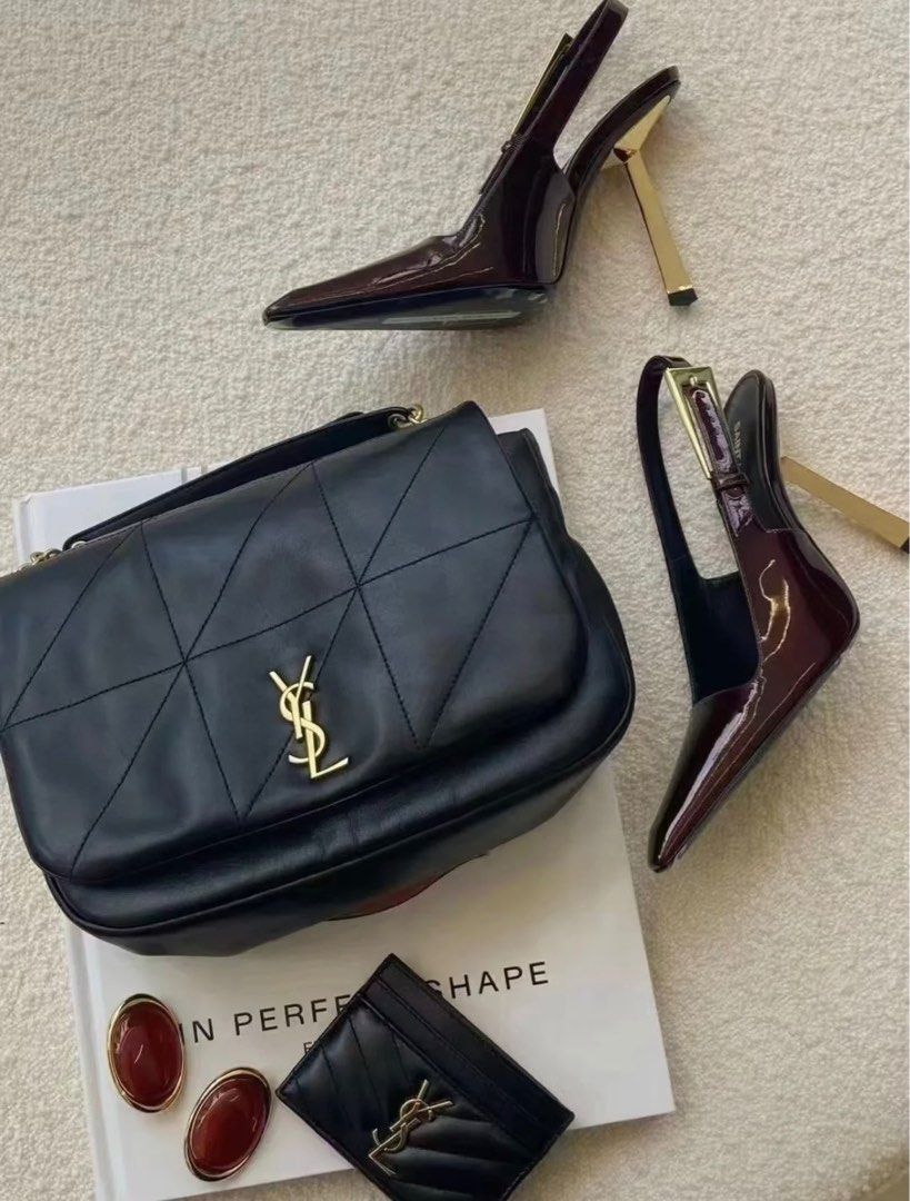 迷你太高級好看 YSL 聖羅蘭 Jamie mini 黑金 鏈條包, 名牌精品, 精品包與皮夾在旋轉拍賣