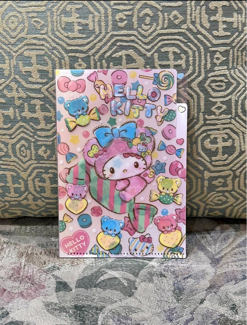 Authentic sanrio hello kitty A5 3 division file folder, Hobbies & Toys ...
