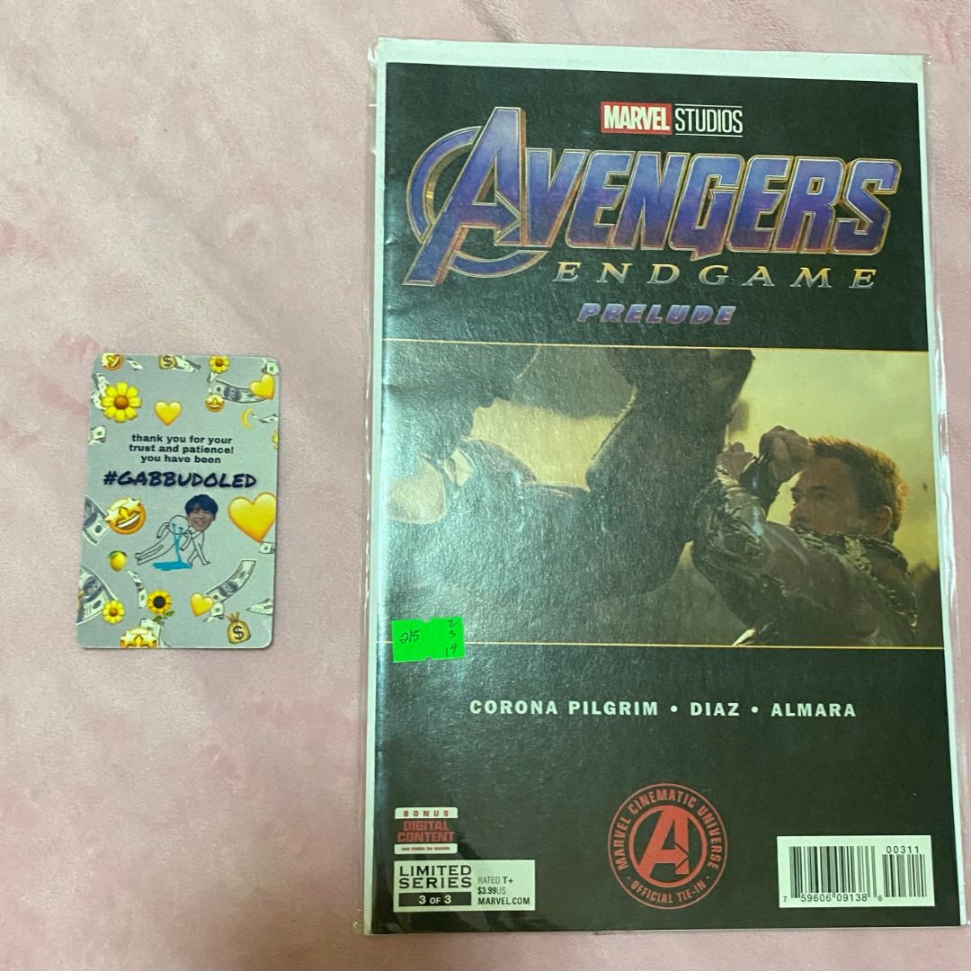Avengers: Endgame Prelude 1-3 (Complete Set of Comic Books) Marvel ...