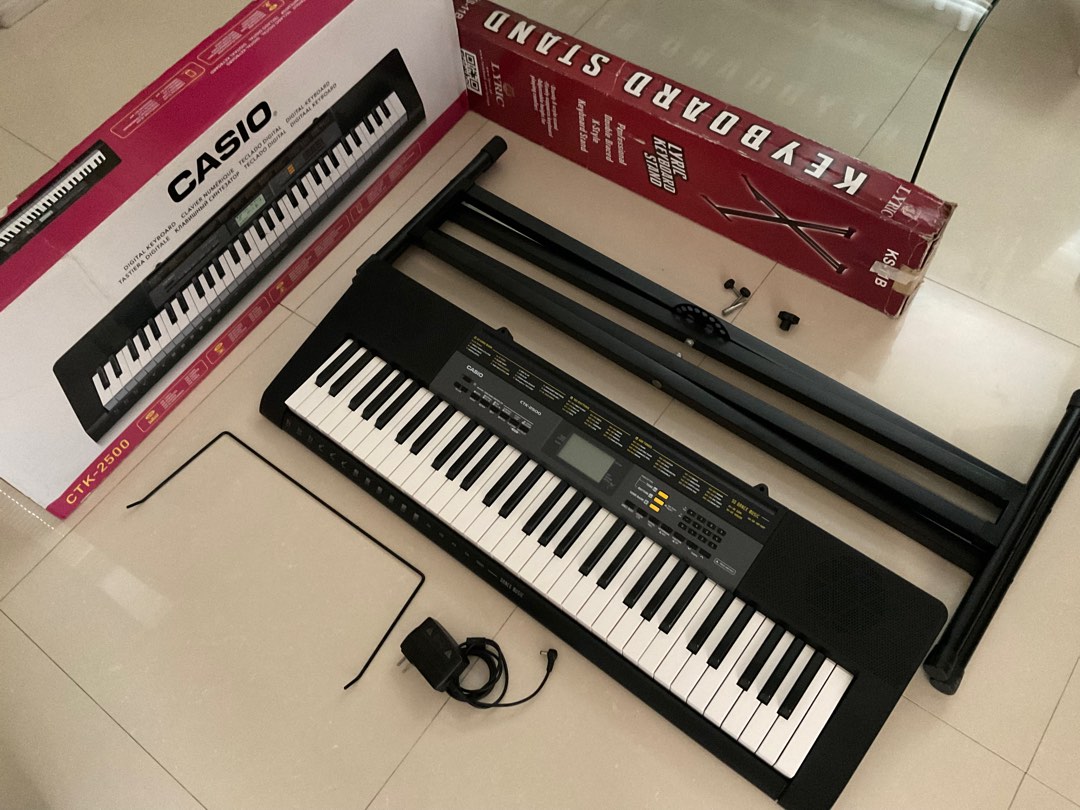 CASIO Digital Keyboard CTK-2500 & LYRIC Keyboard stand KS-11B, Hobbies & Toys, Music & Media ...