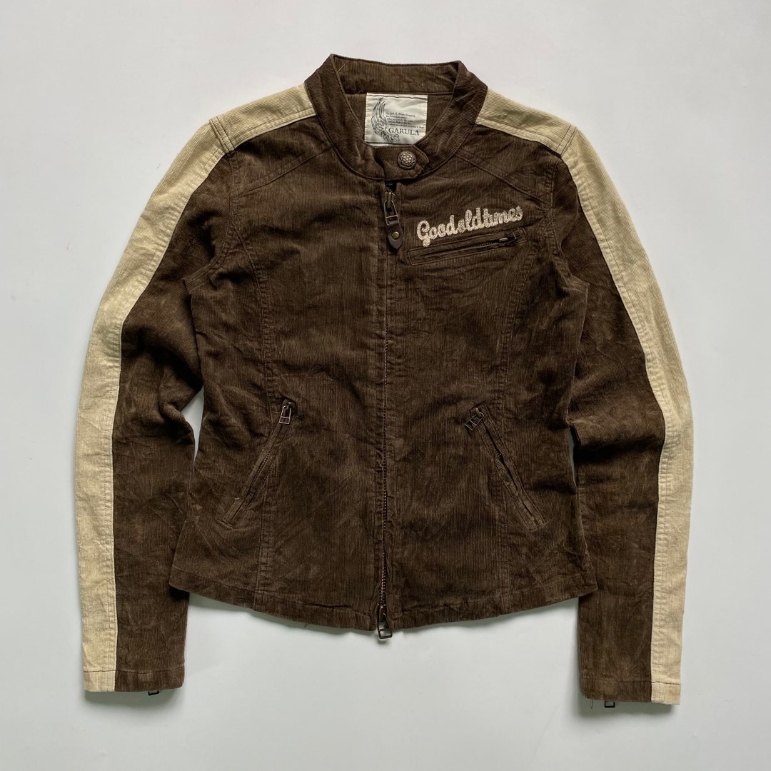 Chain Stitch Garula Cafe Racer Corduroy Jacket, Women's Fashion, Coats ...