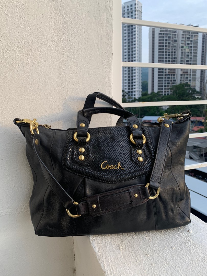 Coach Ashley leather 2 way shoulder bag, Luxury, Bags & Wallets on ...