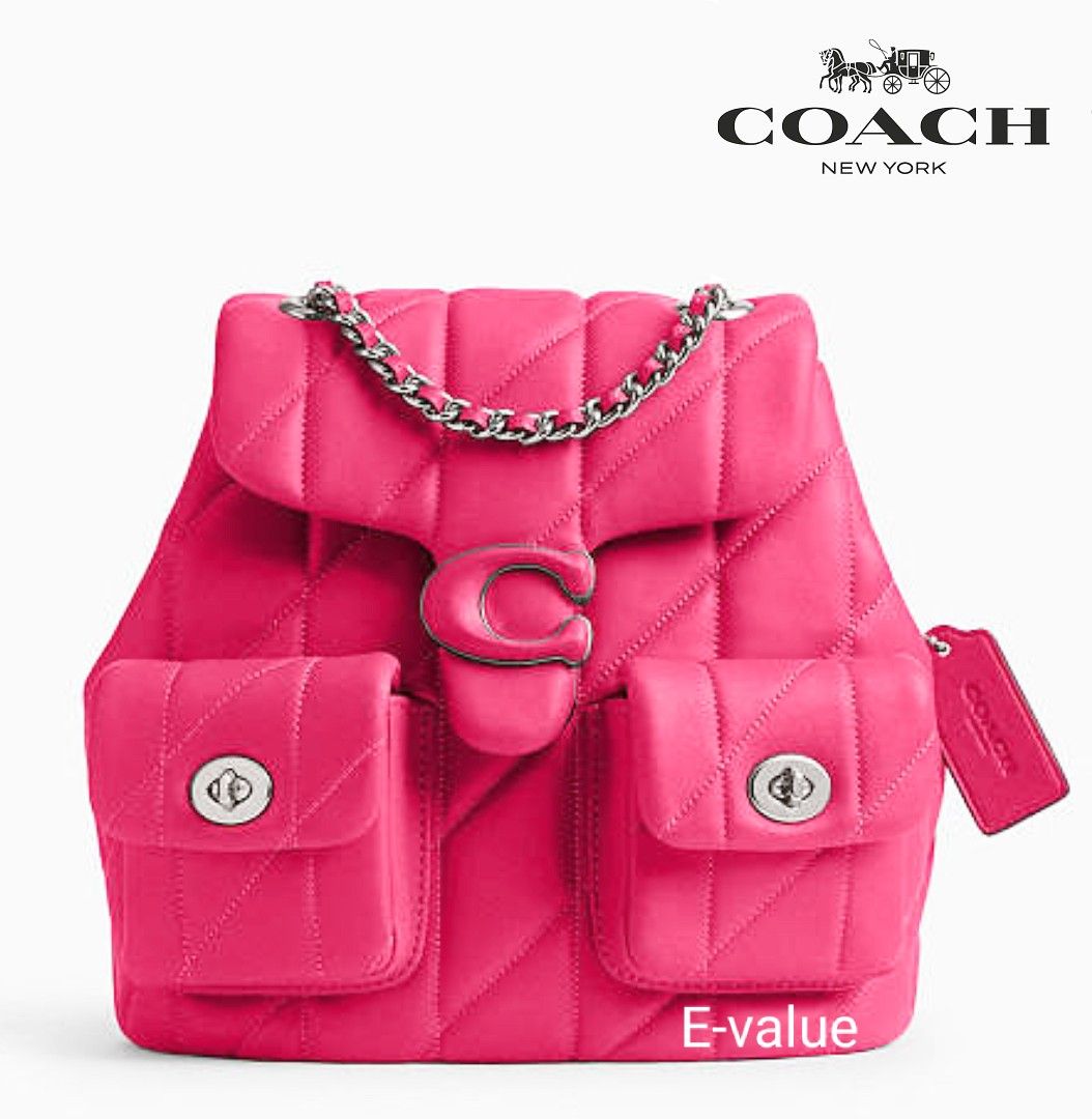 Coach Original Rose Pink Tabby Crossbody Backpack With Turnlock Button ...