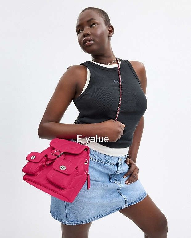 Coach Original Rose Pink Tabby Crossbody Backpack With Turnlock Button ...
