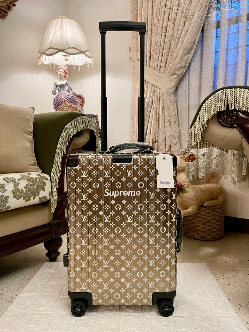 Collab Edition Classic Supreme Monogram Carry On Cabin Size Aluminum ...