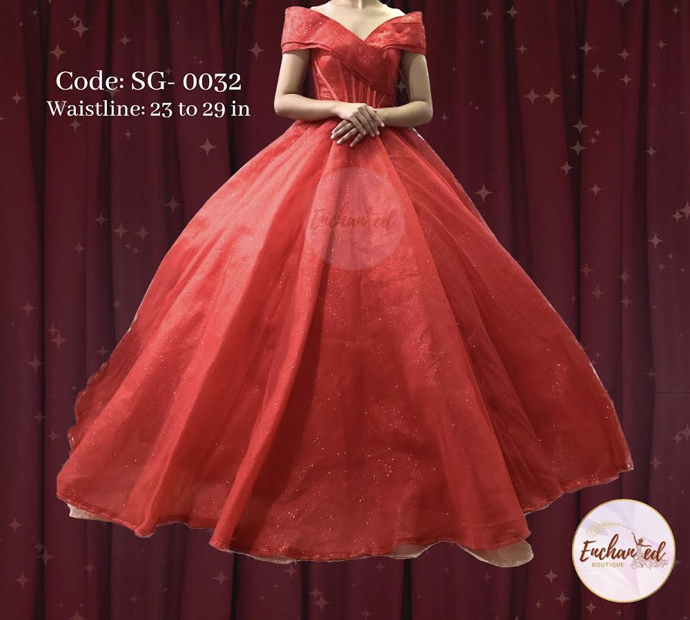 Debut Gown / Prom Gown / Sagala Gown / Red Gown / Ball Gown ...