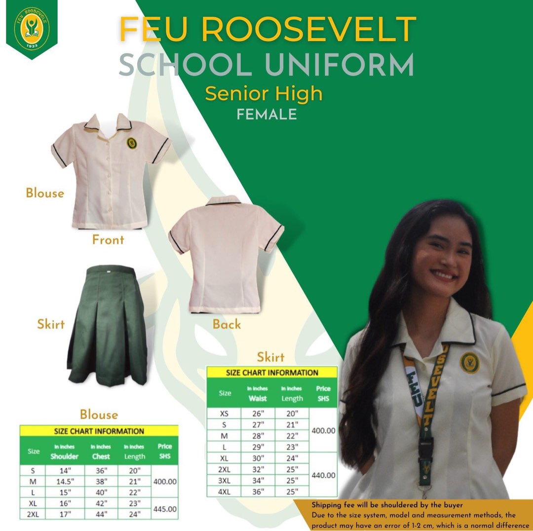 RUSH!!! FEU Roosevelt Senior High School Female Uniform, Women's ...