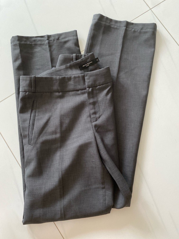 G2000 Dark Grey Woman Essential Grey Pants Work, Women's Fashion ...