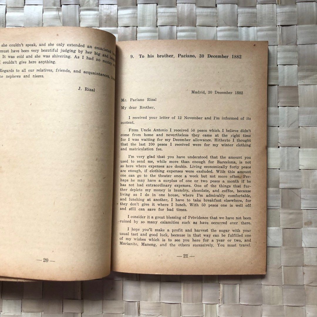 Letters Between Rizal and the Members of His Family | Collectible ...