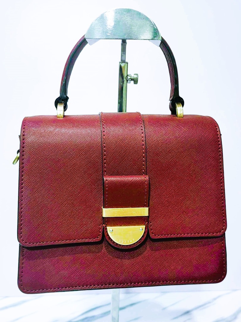 Lovcat Dark Red Top Handle with Sling Small, Women's Fashion, Bags ...