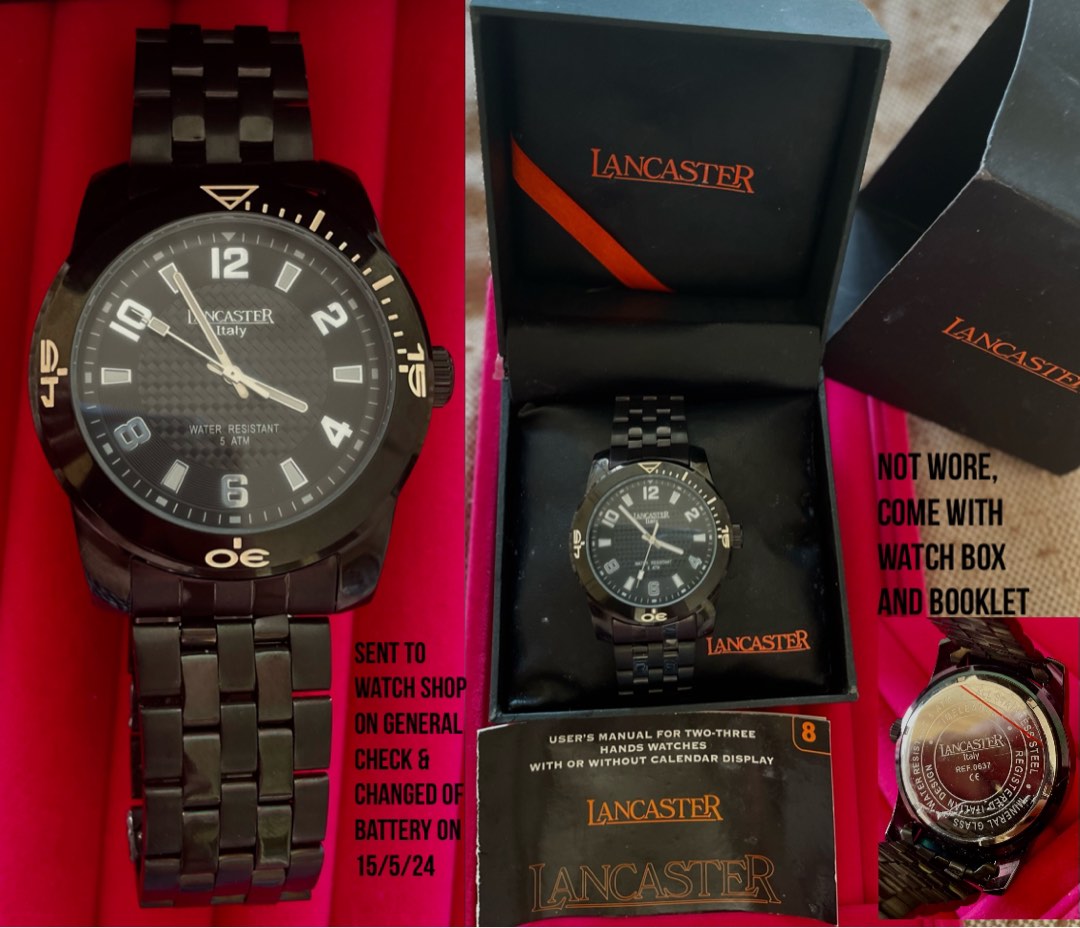New Authentic Lancaster Italy Timeleader Men’s Quartz stainless Steel ...