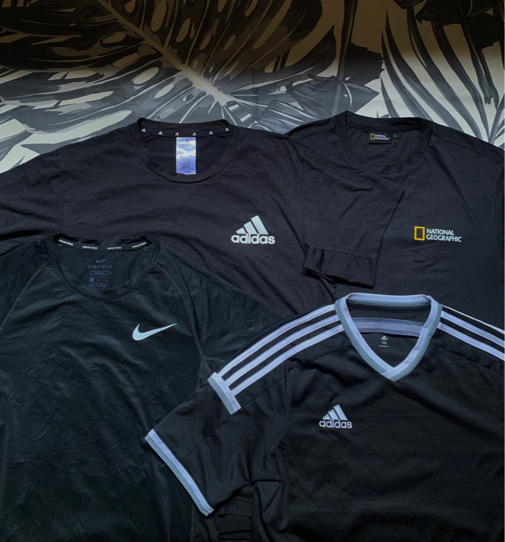 Nike adidas National Geographic, Men's Fashion, Activewear on Carousell